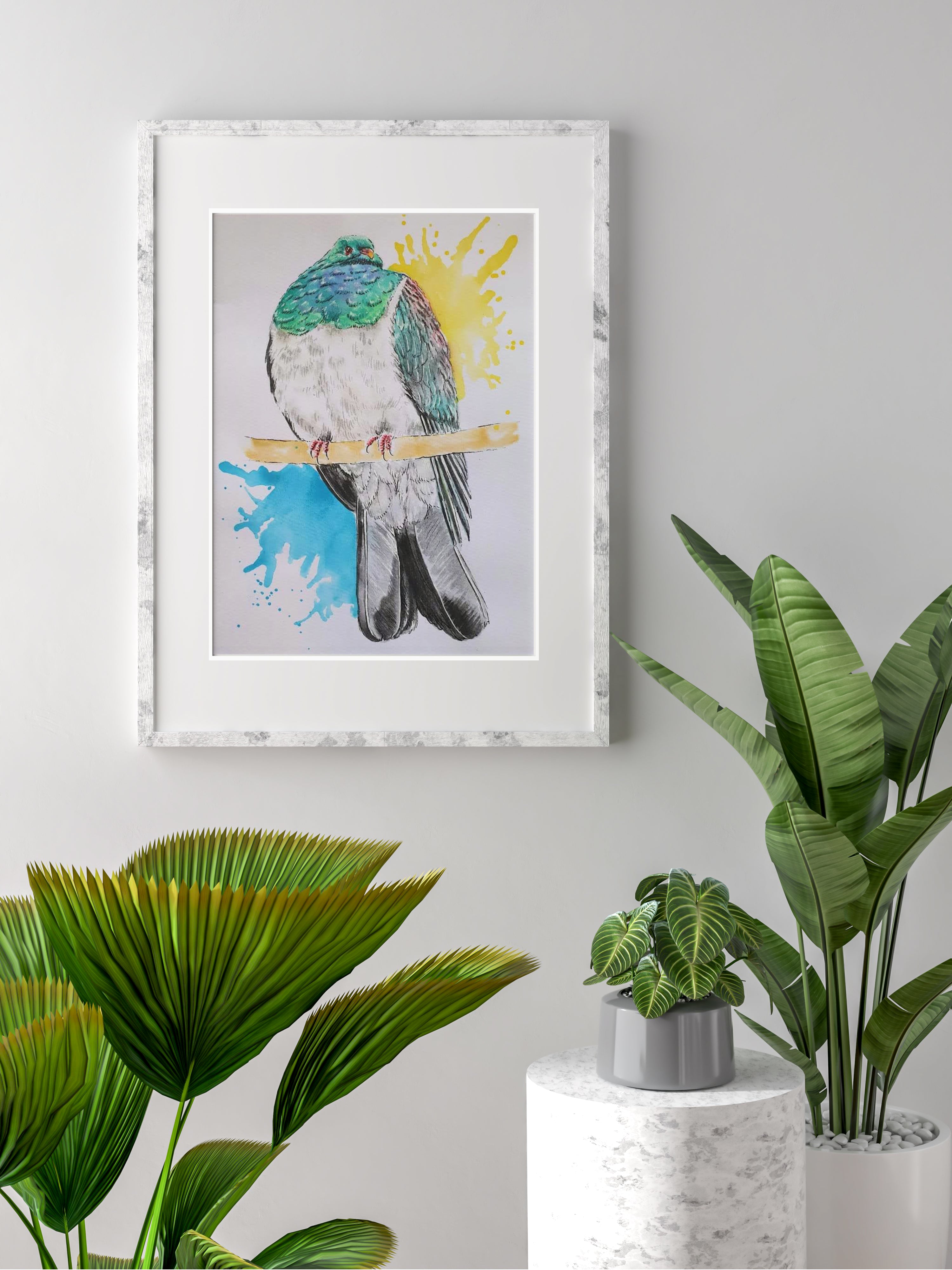 Watercolour A4 Print - Kereru – Amy Cherie Art